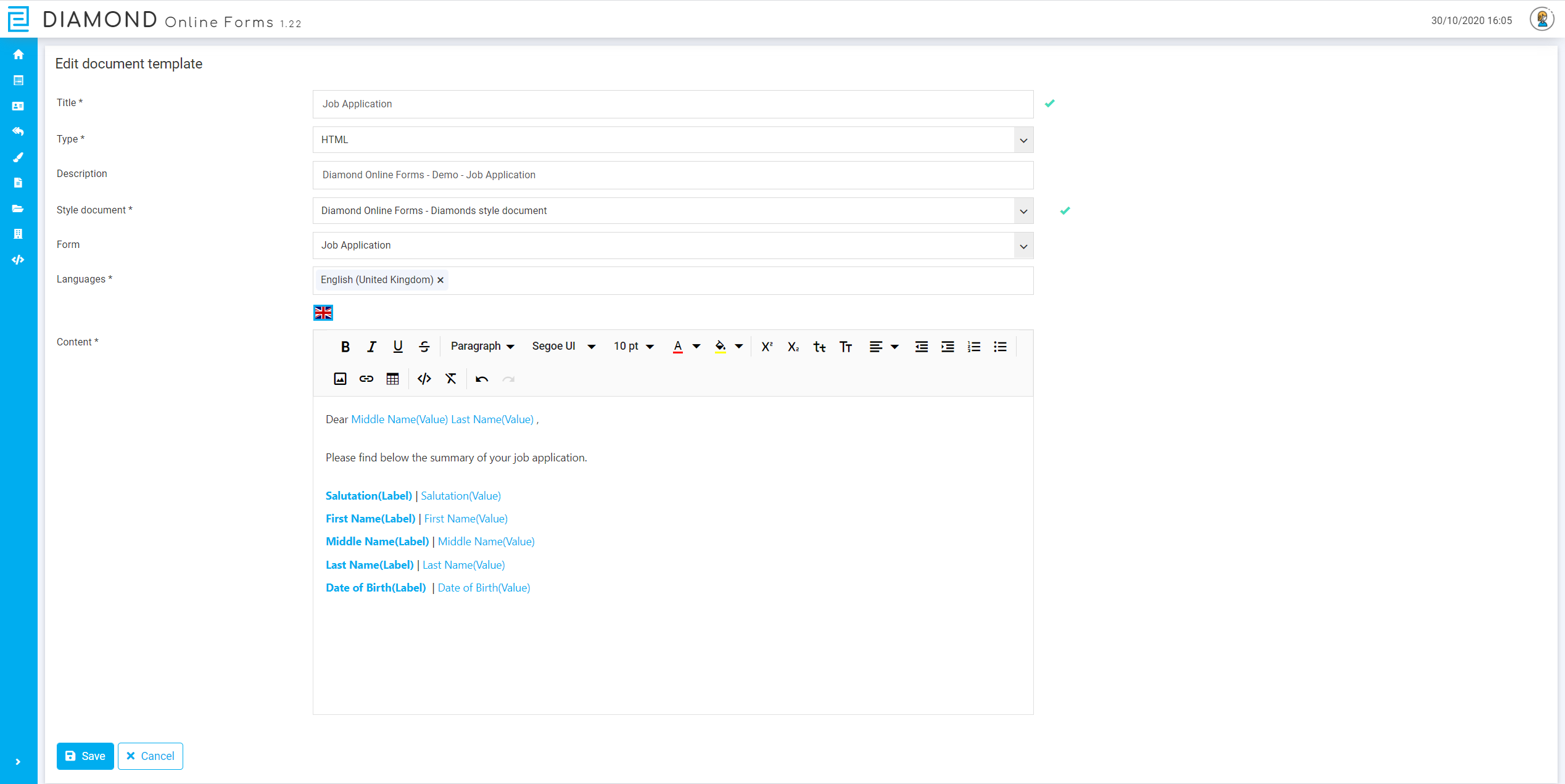 Online healthcare registration | Diamond Forms, Flows & Docs